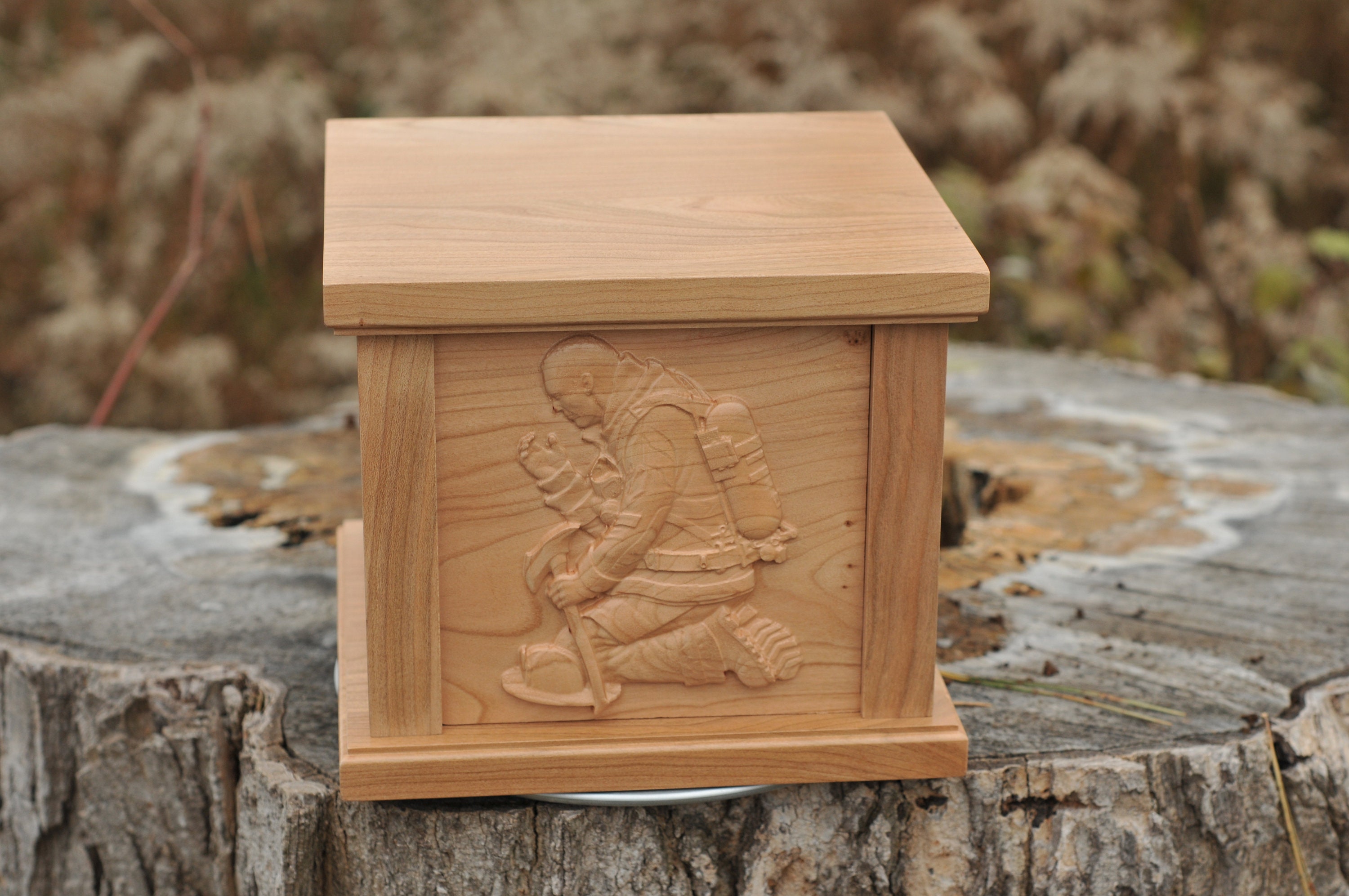 Firefighter Memorial Urn, Personalized Fire Service Keepsake, Hero's ...