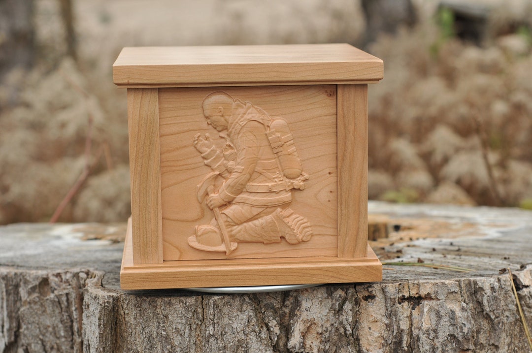 Firefighter Memorial Urn, Personalized Fire Service Keepsake, Hero's ...