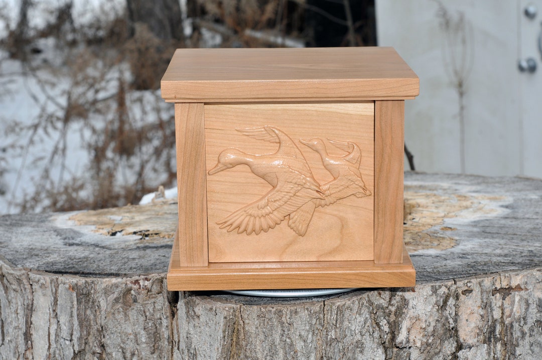 Handcrafted Duck Urn, Memorial Cremation Urn for Ashes, Serene ...