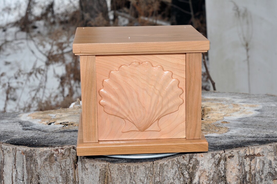 Handcrafted Sea Shell Cremation Urn, Oceanic Memorial Vessel, Keepsake ...