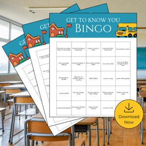 First Day of School Activity, Get to Know You Bingo, Game for Students ...
