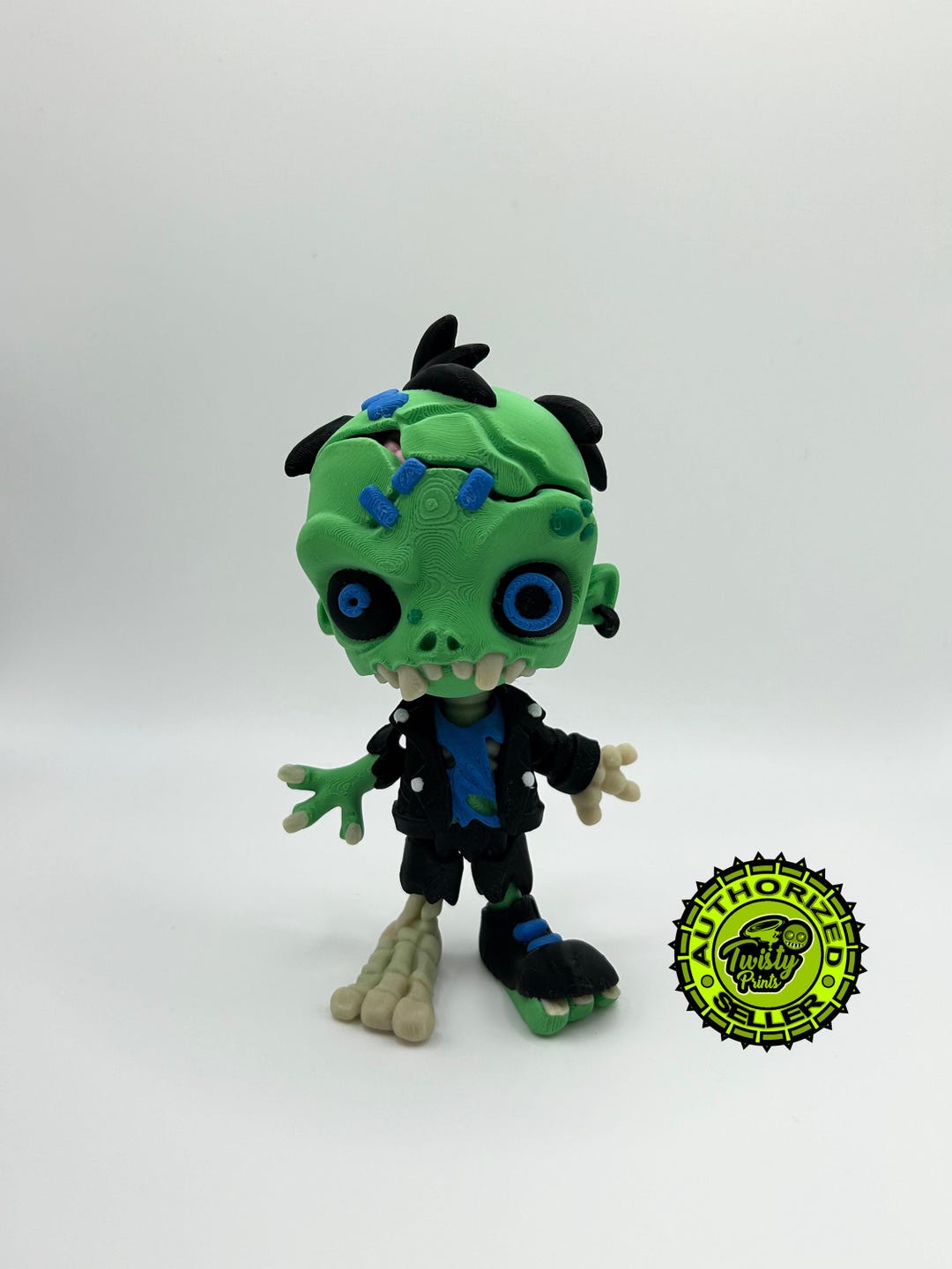 Articulated Creepy Zombie With Removable Brain and Top of Head 7 Colors ...