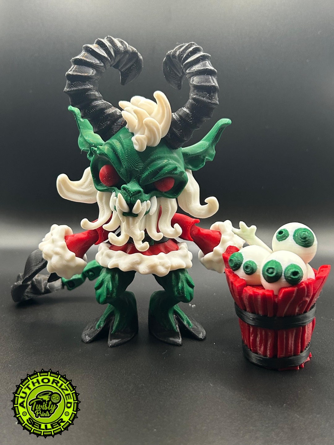 Articulated Krampus Figurine With Basket of Children 5 Colors 3D ...