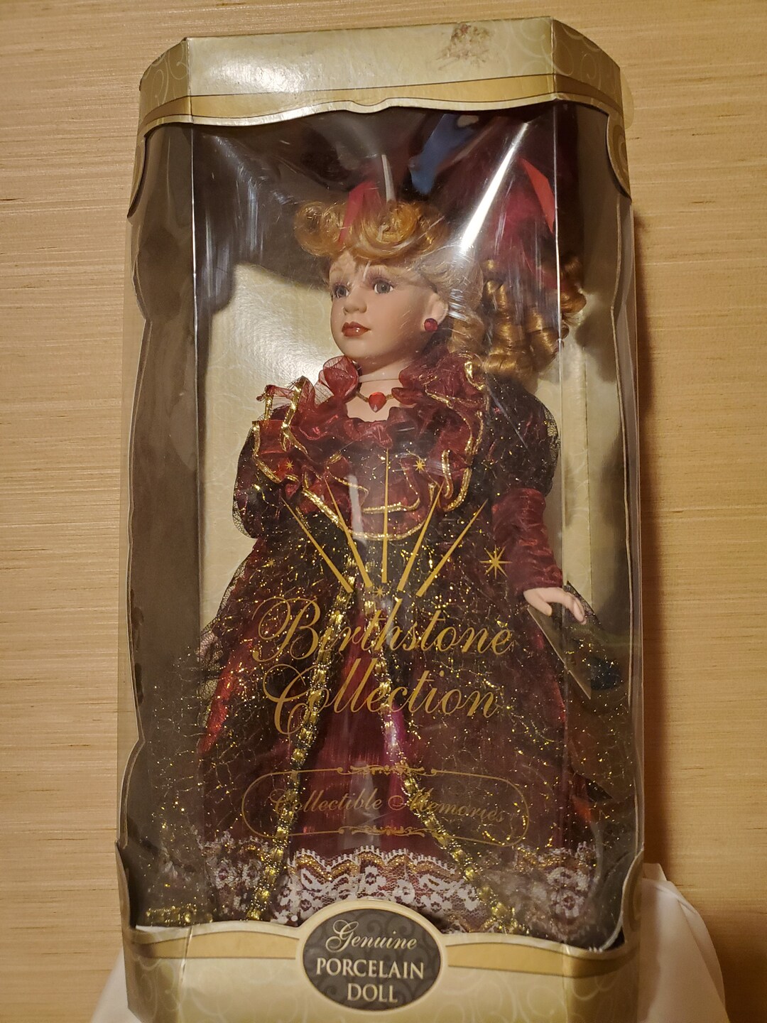 Birthstone Collection Genuine Porcelain Doll- Ruby - Etsy