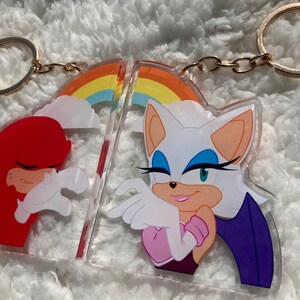 Sonic the Hedgehog-inspired BFF Matching Keychains - Tails Knuckles Amy ...