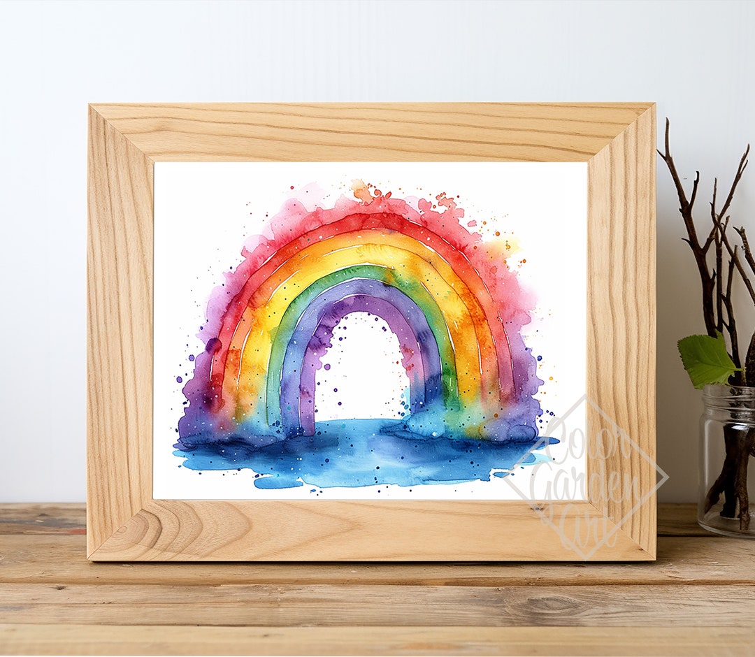 Rainbow Watercolor Printable Wall Art INSTANT DIGITAL DOWNLOAD | A085 ...