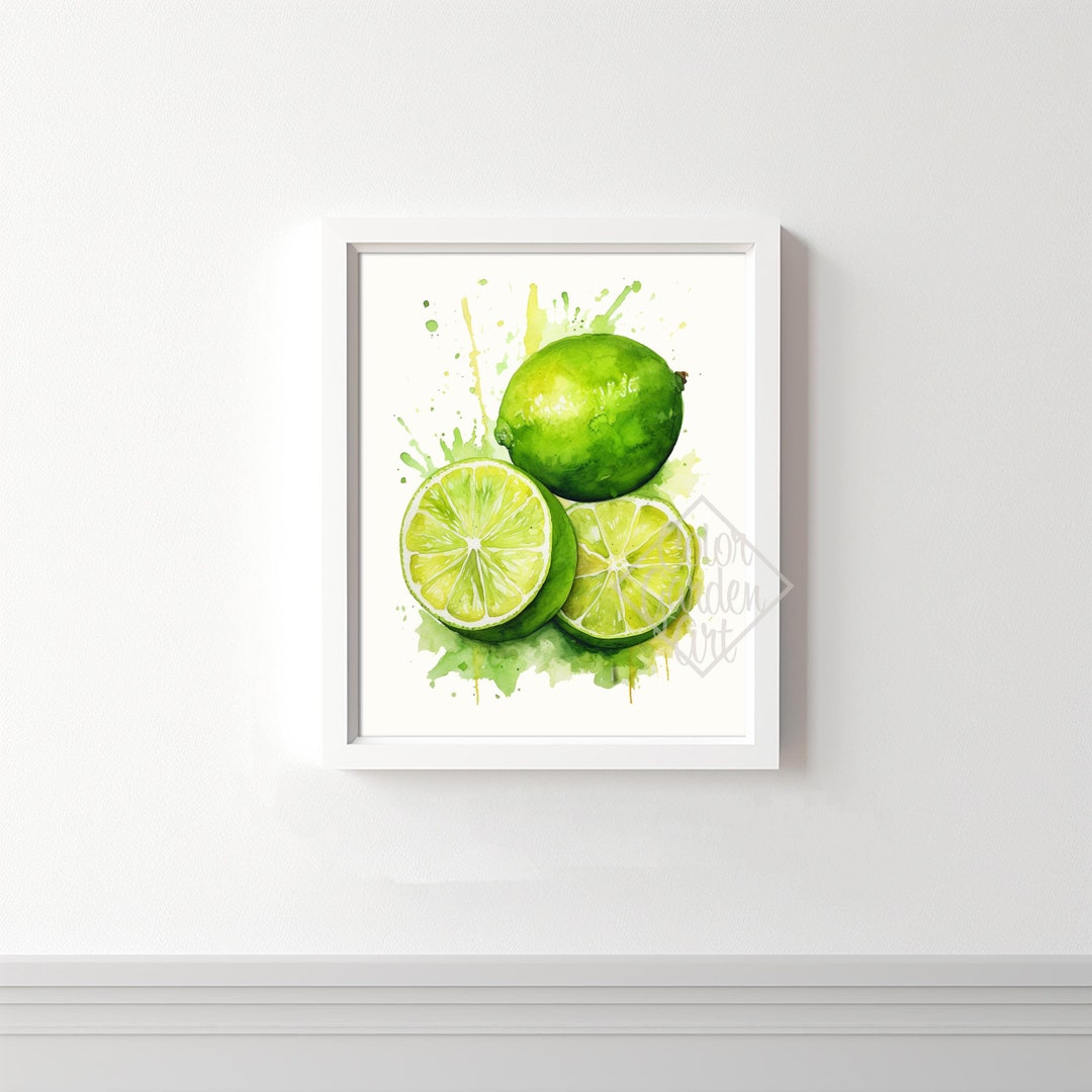 Limes Watercolor Printable Wall Art INSTANT DIGITAL DOWNLOAD | B163 - Etsy
