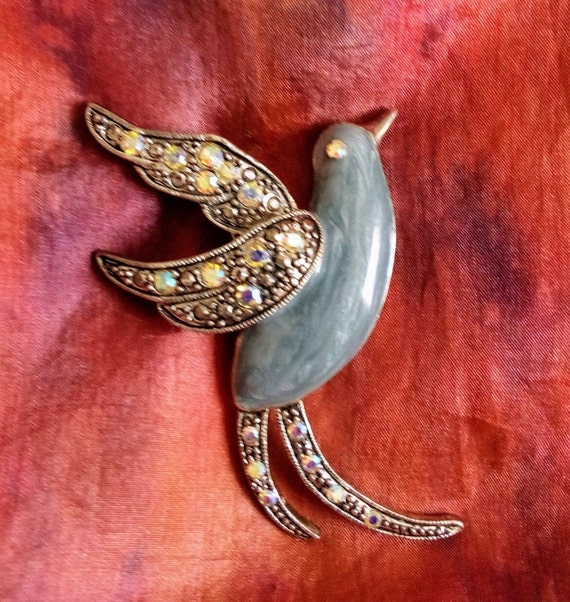 Lia Sophia + Bird Of Paradise Enameled Collectors VTG… - Gem