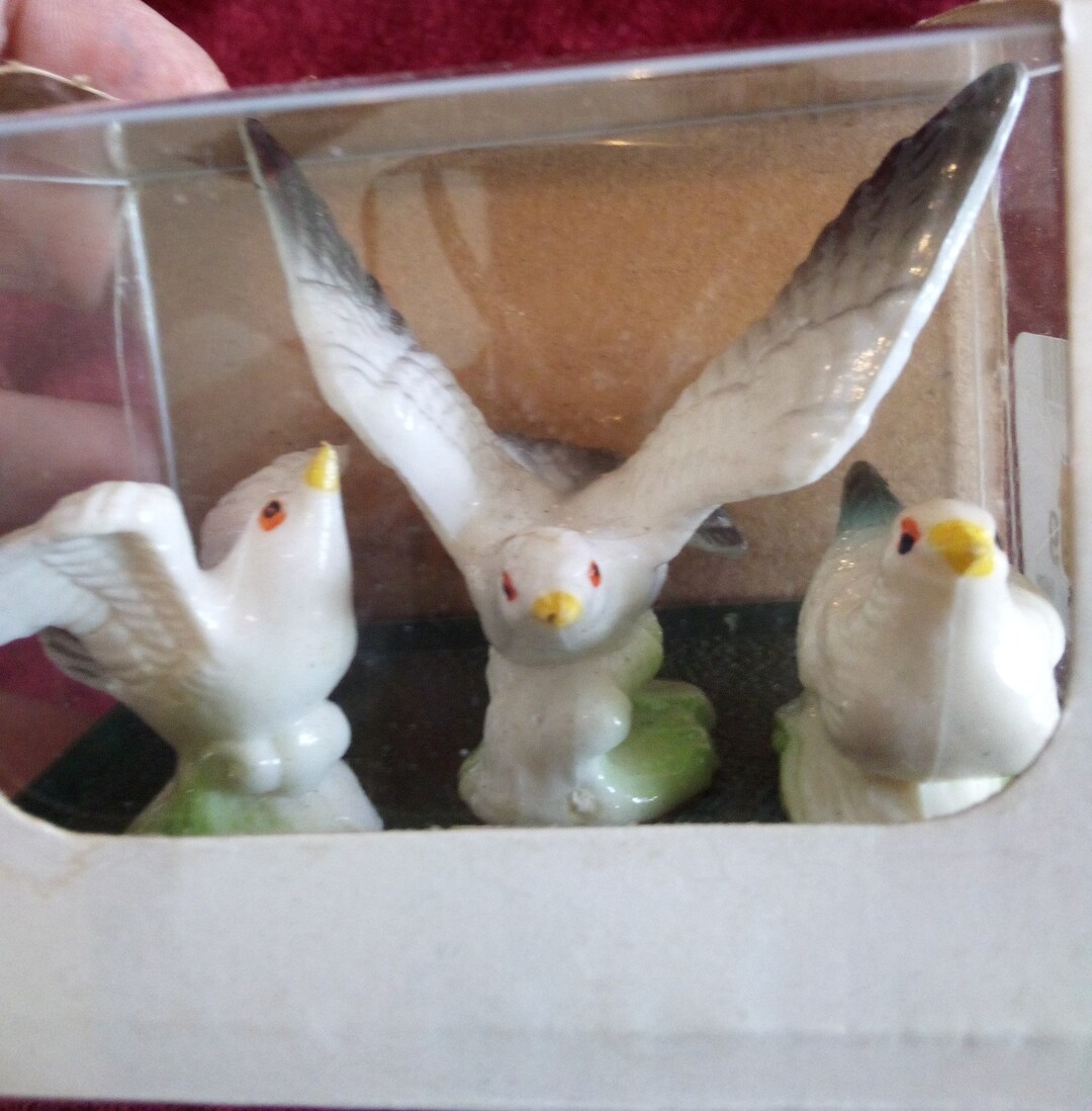 Seagull Figurines Set Hard Plastic Hard Hong Kong Vintage Wow ...