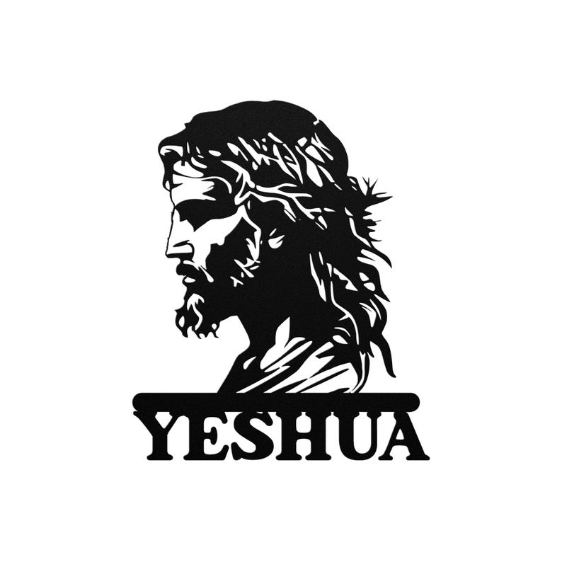 YESHUA Messiah Jesus Metal Wall Art Sign Spiritual Home Office Decor ...