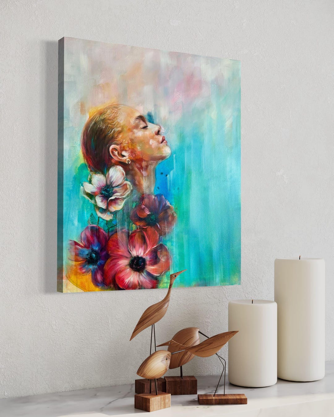 Original Oil Painting "in Bloom: A Portrait of Optimism" - Etsy