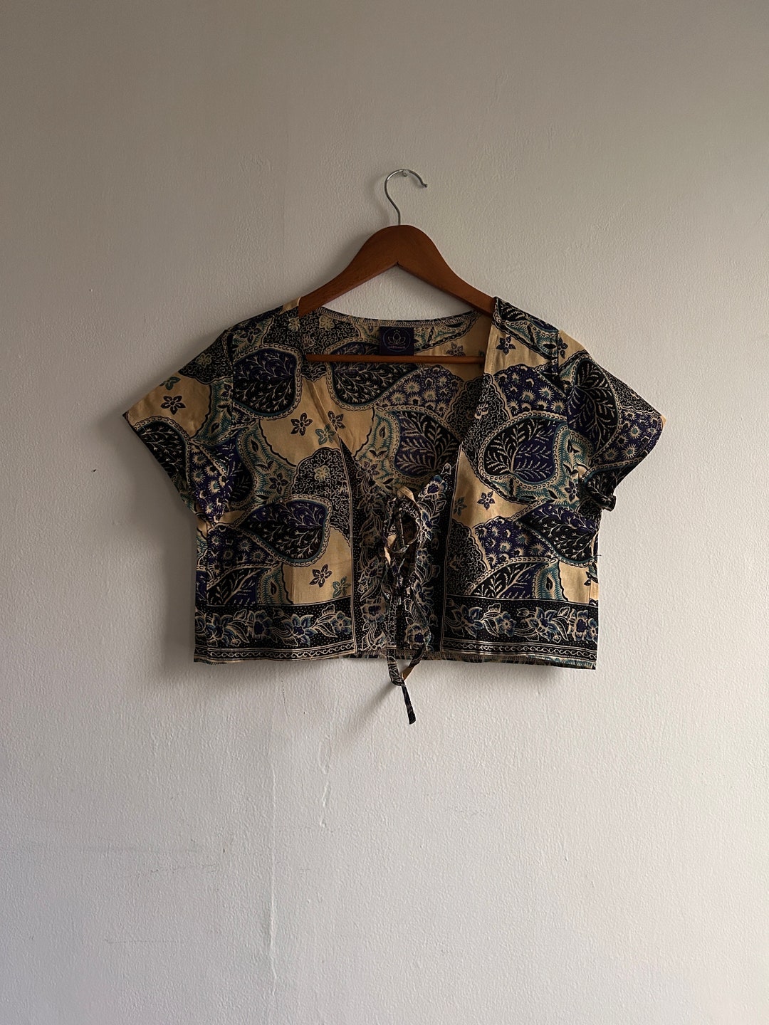 Indonesian Batik Two Way Tie Front Top (one of a Kind Piece) Rare ...