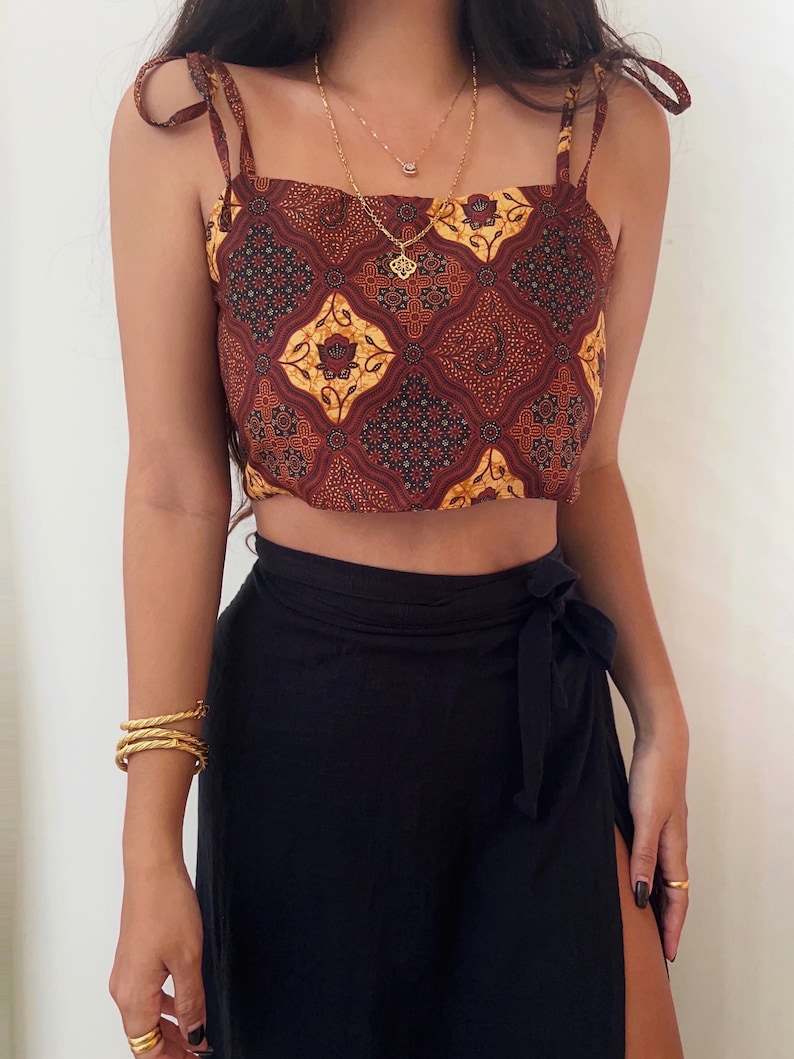 Indonesian Batik Two Way Crop Top (one of a Kind Piece) Rare Unique ...