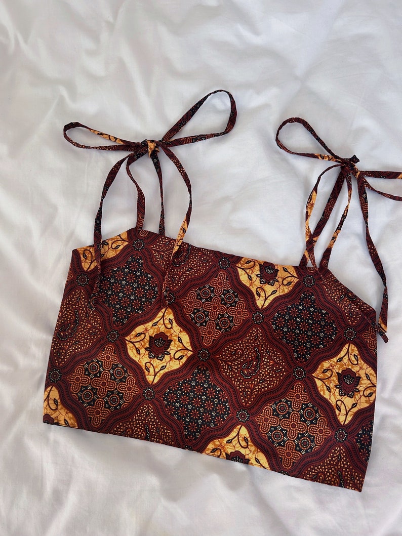 Indonesian Batik Two Way Crop Top (one of a Kind Piece) Rare Unique ...