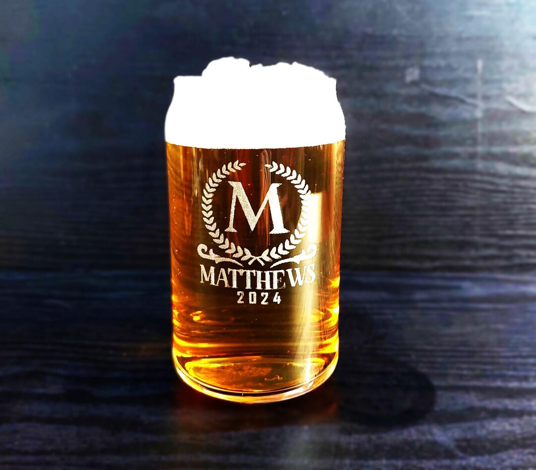 Personalized Beer Can Glass: Engraved Groomsman Gift - Etsy