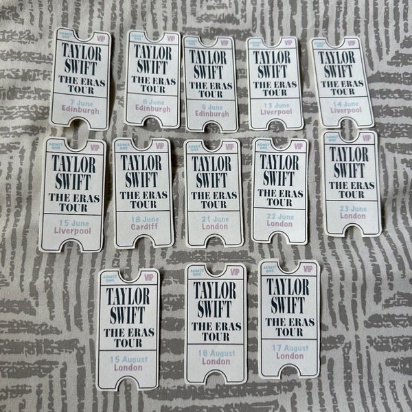 The Eras Tour Ticket Stickers - Etsy