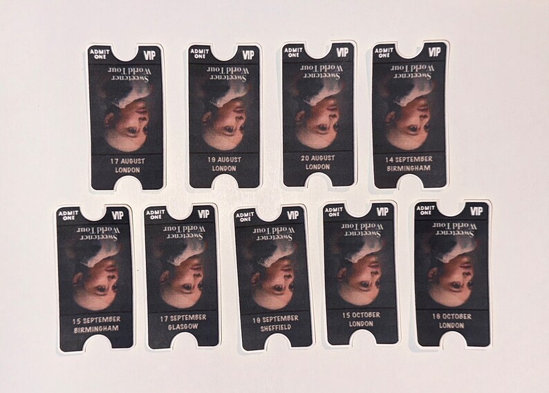 Sweetener Tour UK Ticket Sticker - Etsy