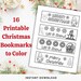 16 Digital Christmas Coloring Bookmarks for Kids | Printable Winter ...