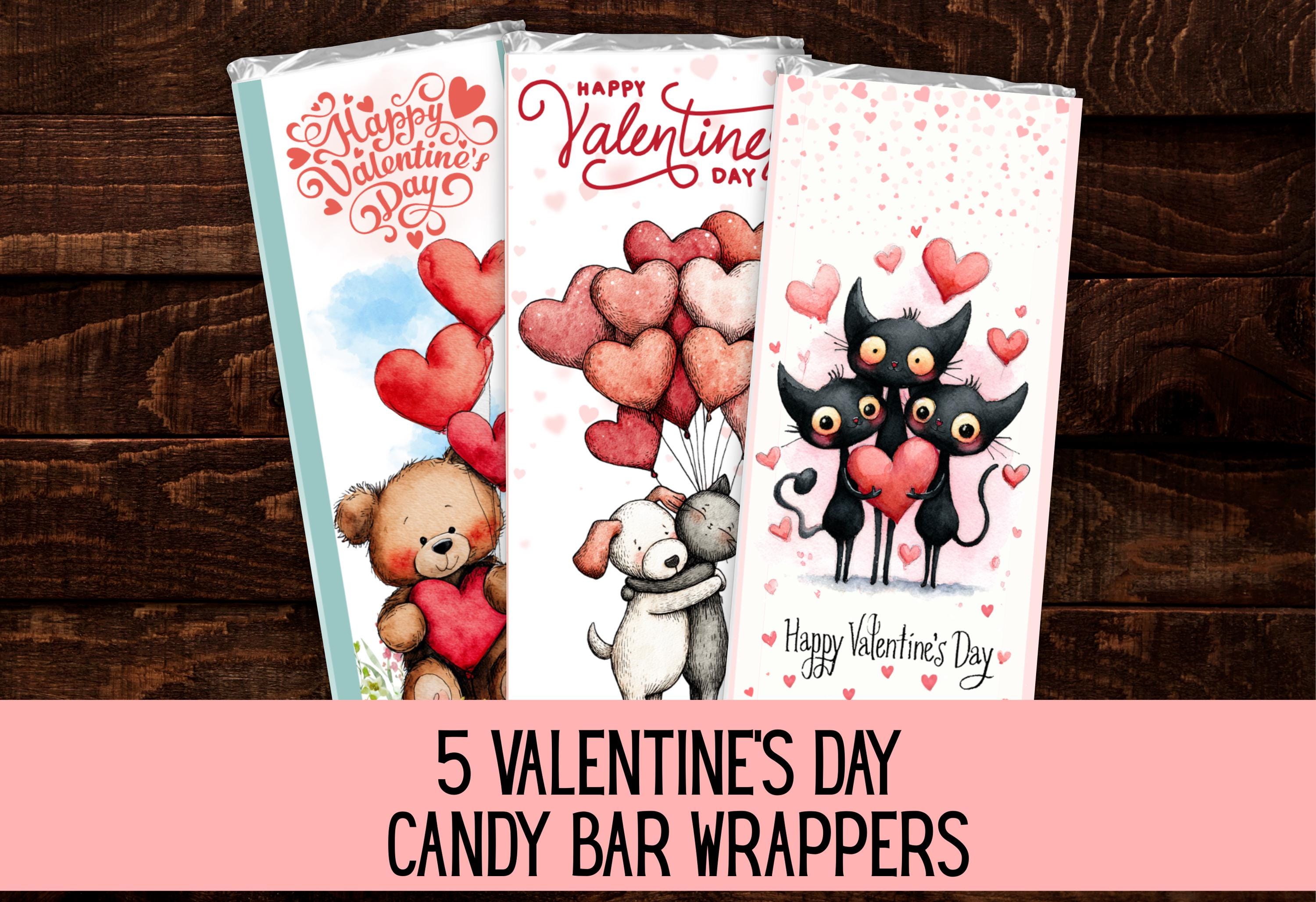 Valentines Day Candy Bar Wrapper, Creative Chocolate Bar Wraps, Party ...