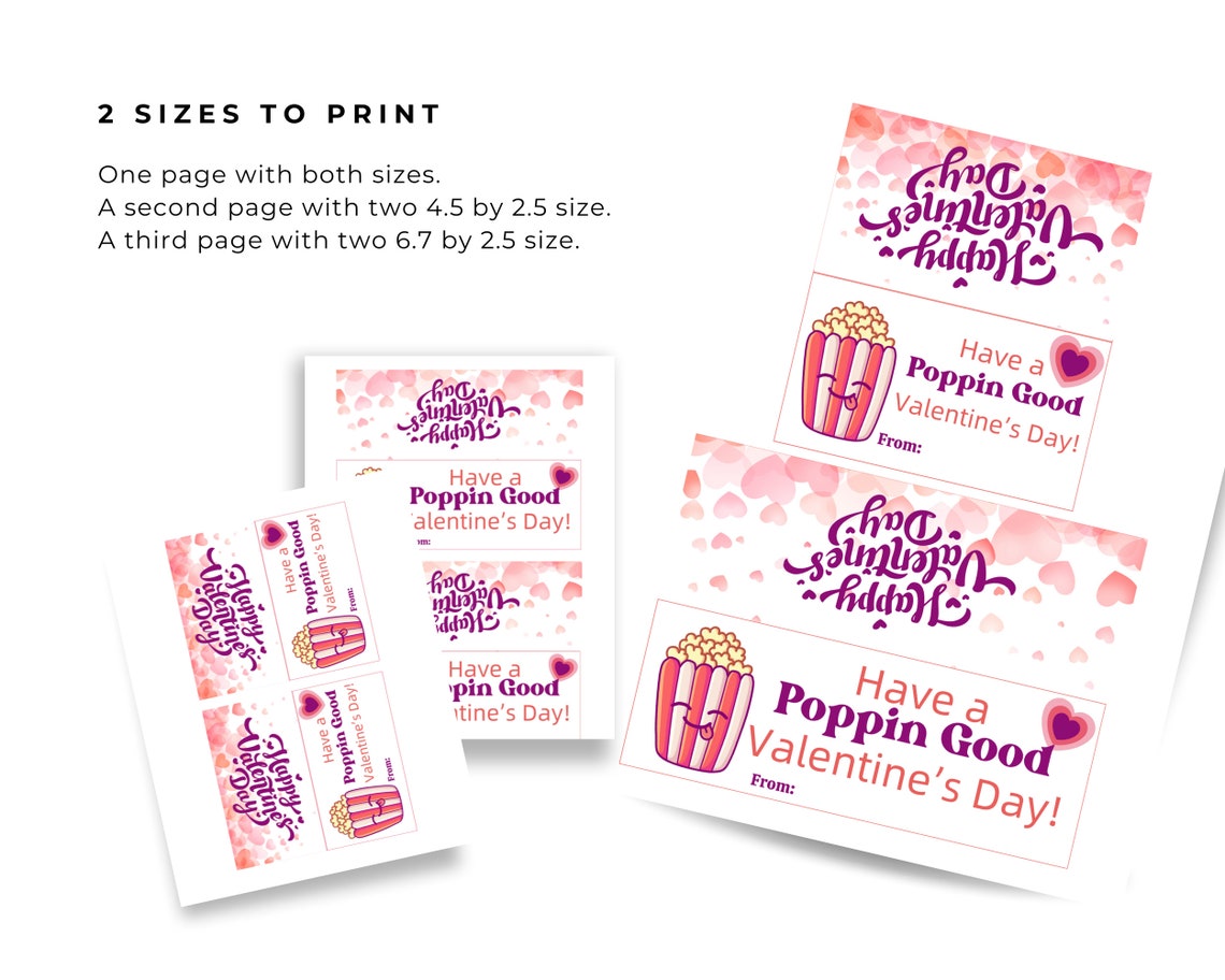 Valentines Day Treat Bags Topper, Happy Valentine's Day Treat Bags ...