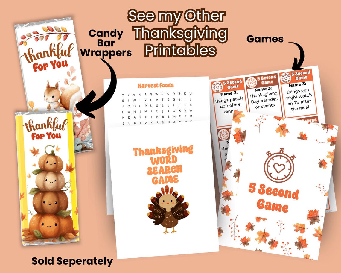 Who is Most Like a Turkey, Thanksgiving Trivia Game, Printable Fun for ...