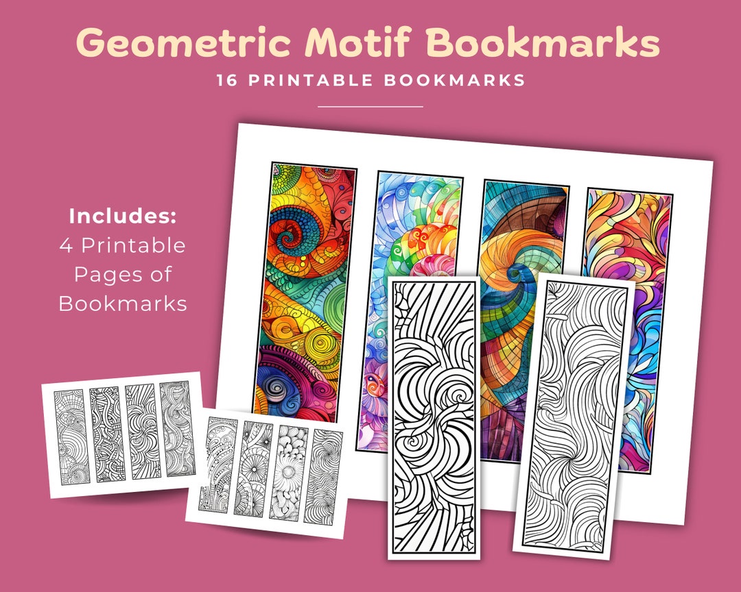 Color Your Own Bookmark Set – 16 Printable Bookmarks for All Ages ...