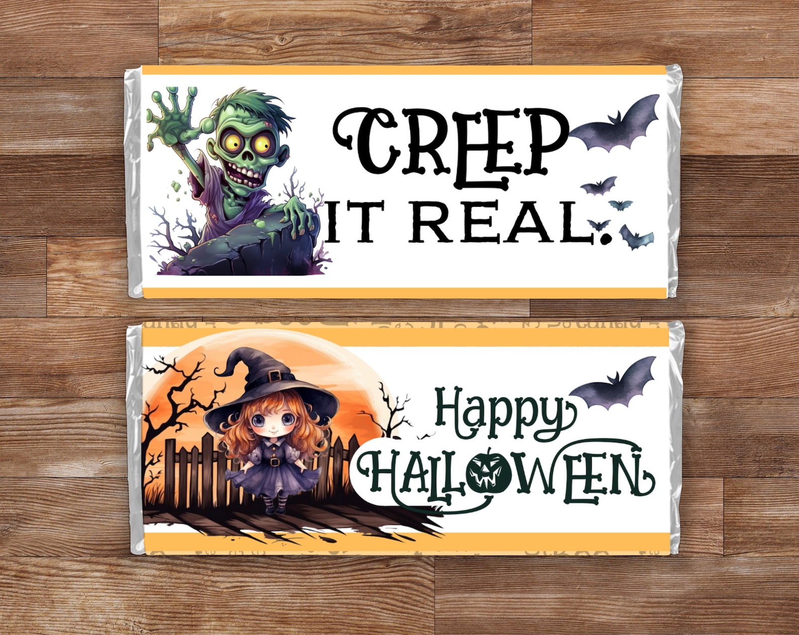 Halloween Candy Bar Wrapper, Instant Download Printable Treats, Fun ...