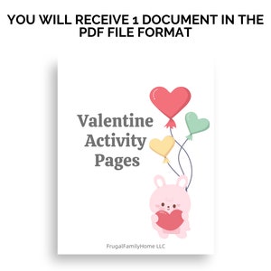 20 Printable Valentine’s Day Activity Sheets, Valentine’s Day Bundle ...
