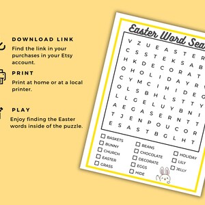 Easter Word Search Puzzle Printable - Fun Kids & Adults Activity With ...