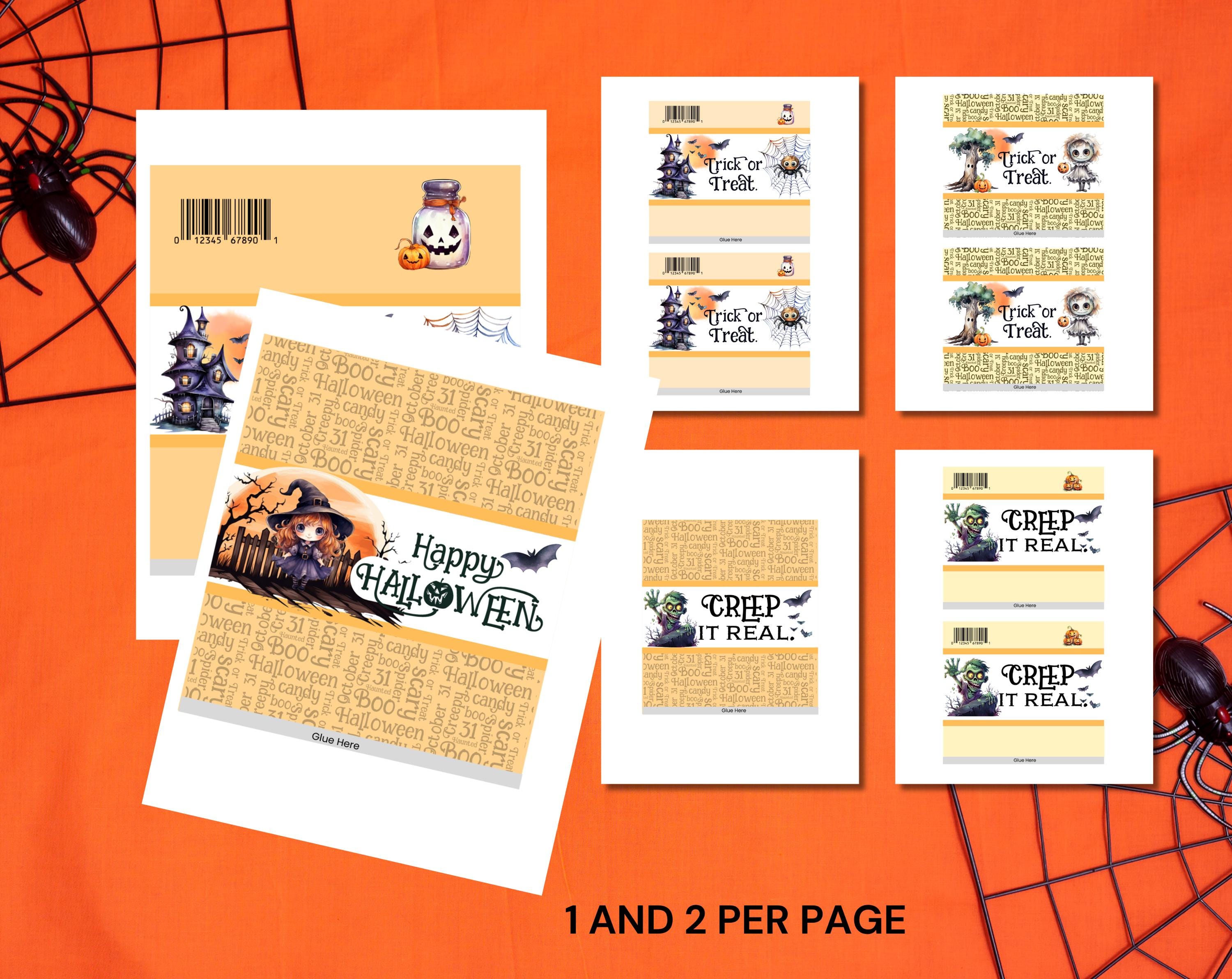 Halloween Candy Bar Wrapper, Instant Download Printable Treats, Fun ...
