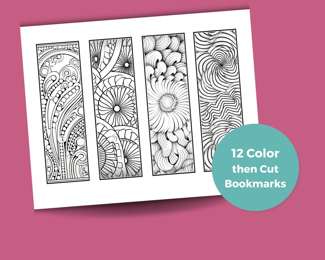 Color Your Own Bookmark Set – 16 Printable Bookmarks for All Ages ...