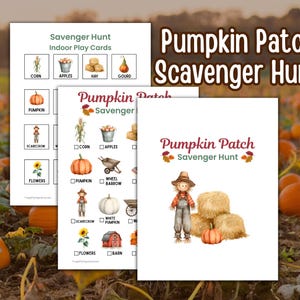 Pumpkin Patch Scavenger Hunt, Kids Printable Adventure Game, Halloween ...