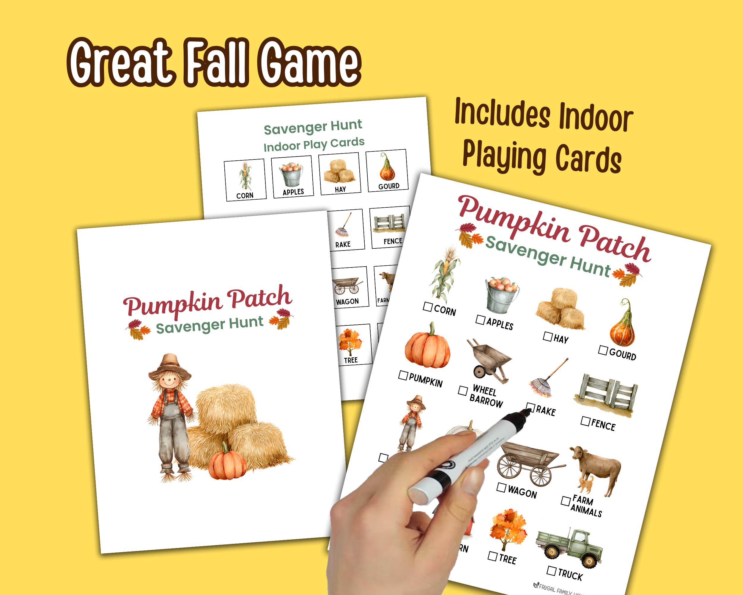 Pumpkin Patch Scavenger Hunt, Kids Printable Adventure Game, Halloween ...