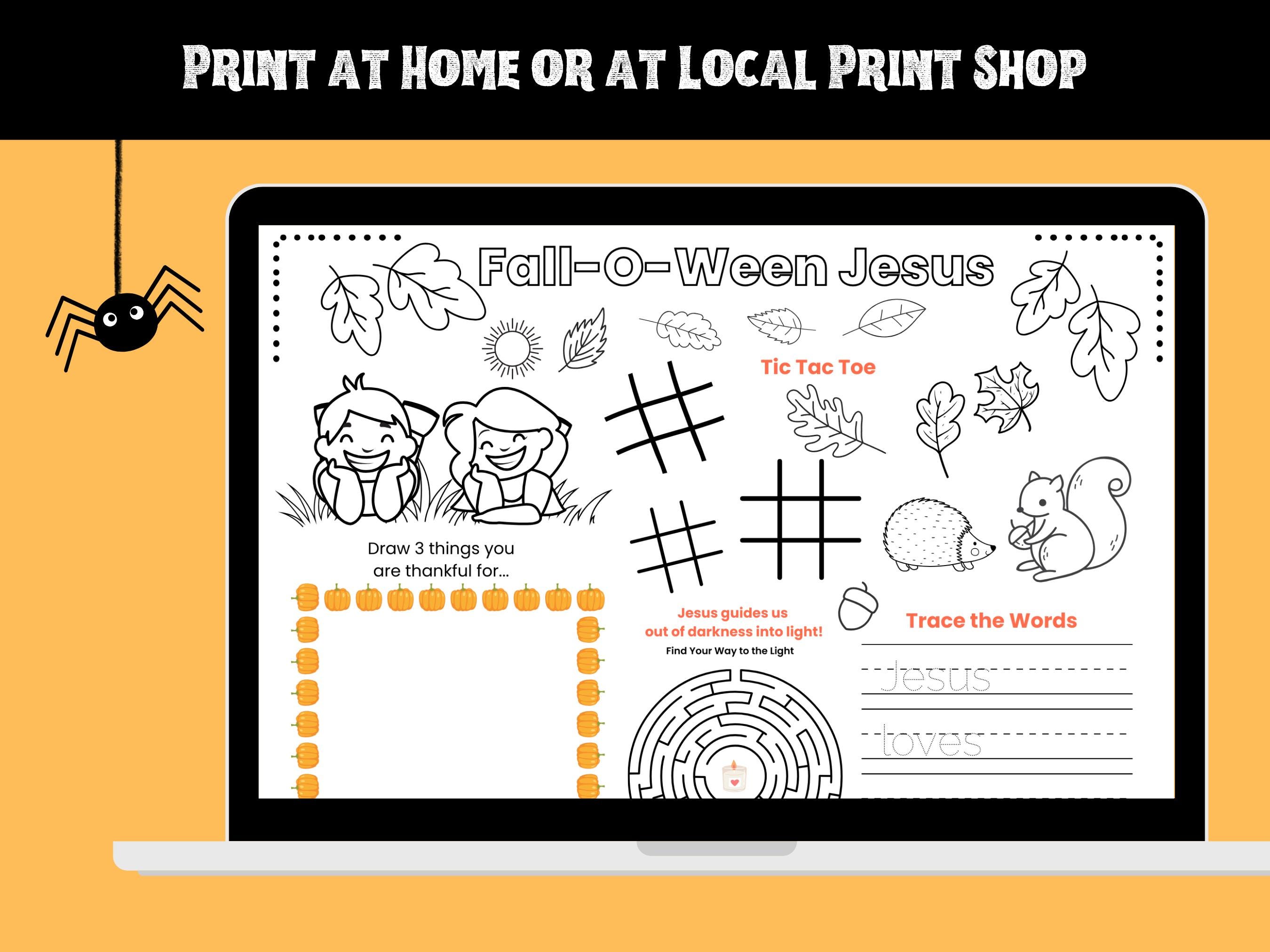 Christian Halloween Activities for Kids, Fun Bible Games, Printable ...