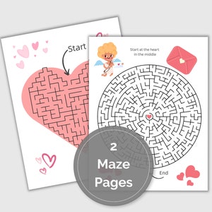 20 Printable Valentine’s Day Activity Sheets, Valentine’s Day Bundle ...
