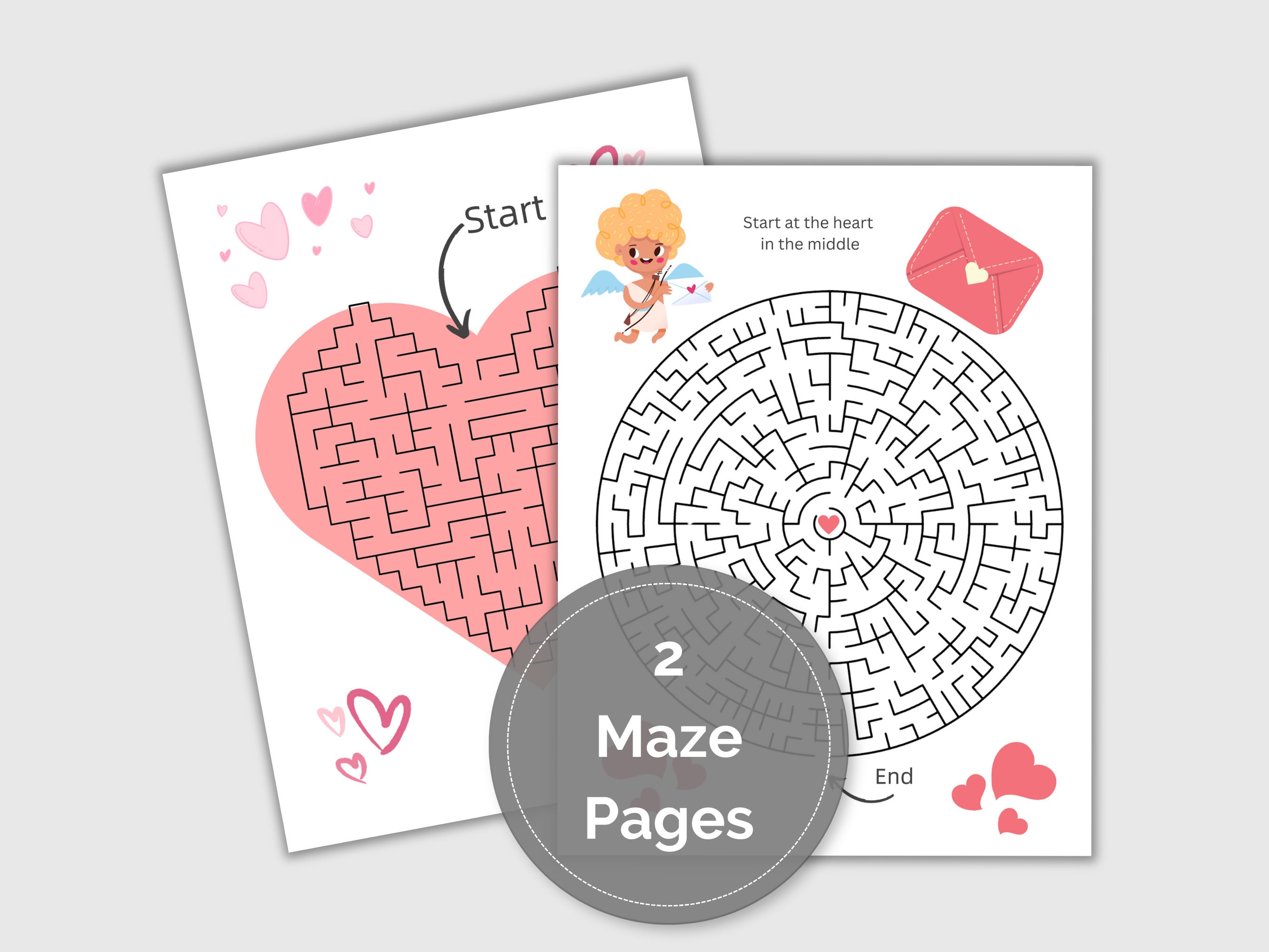20 Printable Valentine’s Day Activity Sheets, Valentine’s Day Bundle ...