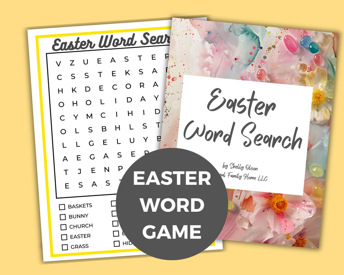 Easter Word Search Puzzle Printable - Fun Kids & Adults Activity With ...