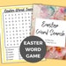 Easter Word Search Puzzle Printable Fun Kids & Adults Activity With ...
