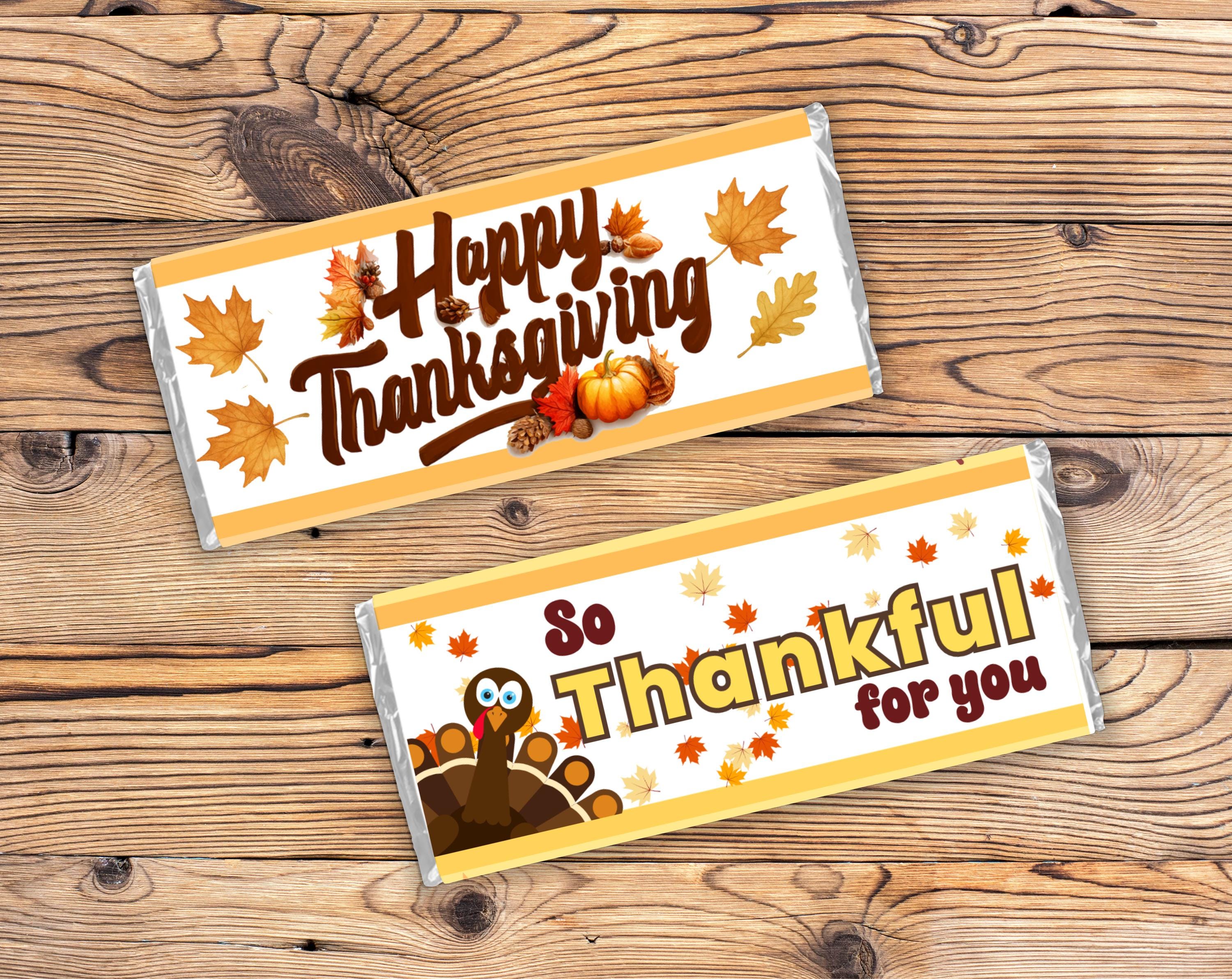 Thanksgiving Candy Bar Wrapper, Instant Download, Kid and Adult Party ...