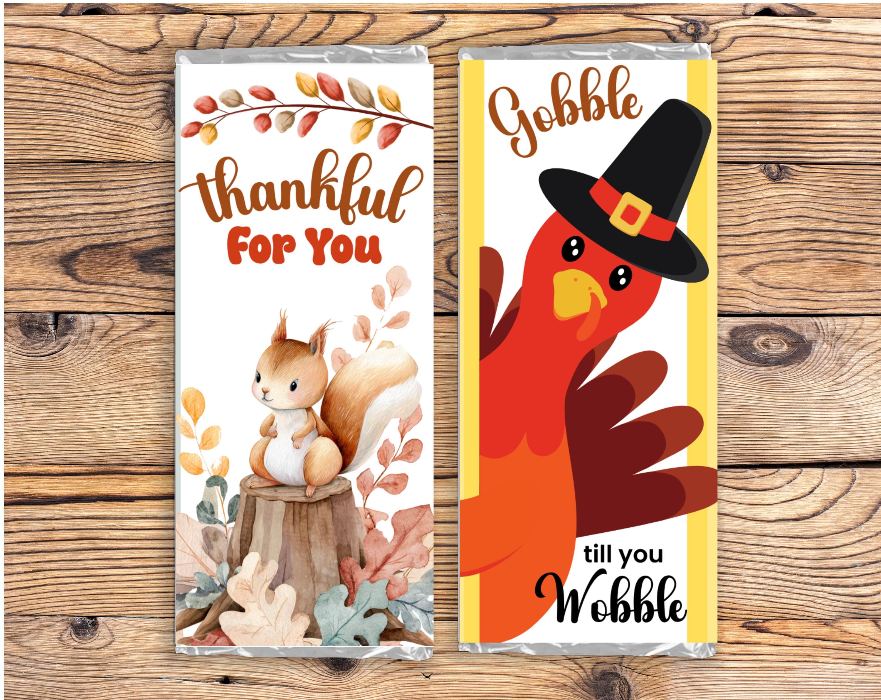 Thanksgiving Candy Bar Wrapper, Editable Chocolate Bar Label, Fun ...
