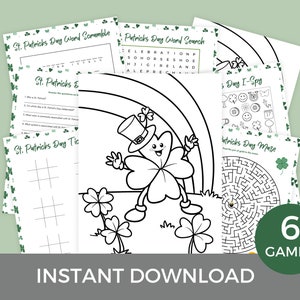 St. Patrick's Day Printable Activity Bundle | Fun St. Patrick's Day ...