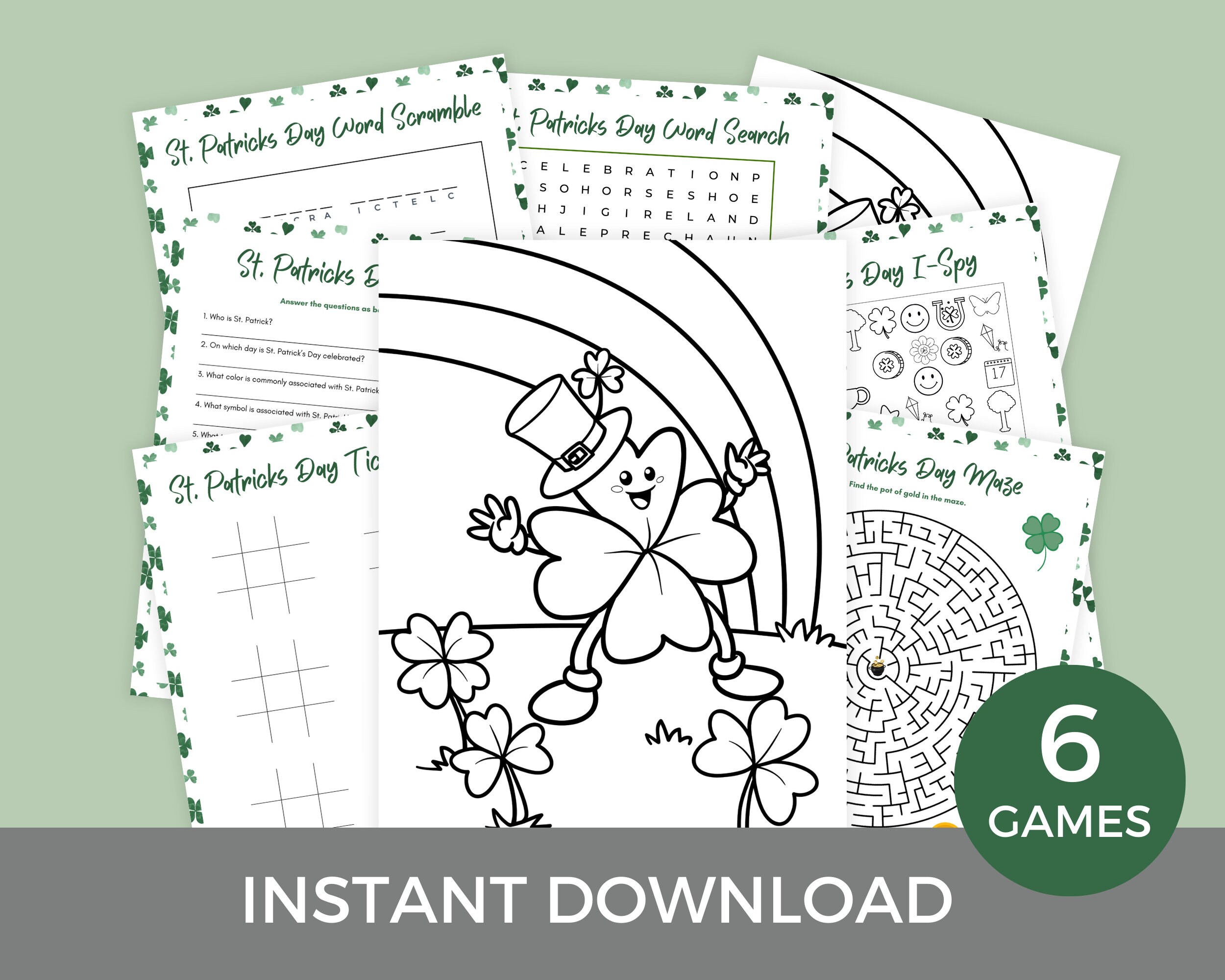 St. Patrick's Day Printable Activity Bundle | Fun St. Patrick's Day ...