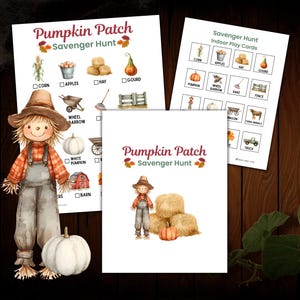Pumpkin Patch Scavenger Hunt, Kids Printable Adventure Game, Halloween ...