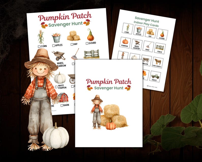 Pumpkin Patch Scavenger Hunt, Kids Printable Adventure Game, Halloween ...