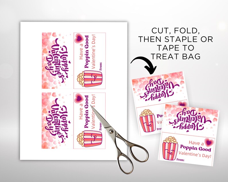 Valentine’s Day Treat Bags Topper, Happy Valentine's Day Treat Bags ...