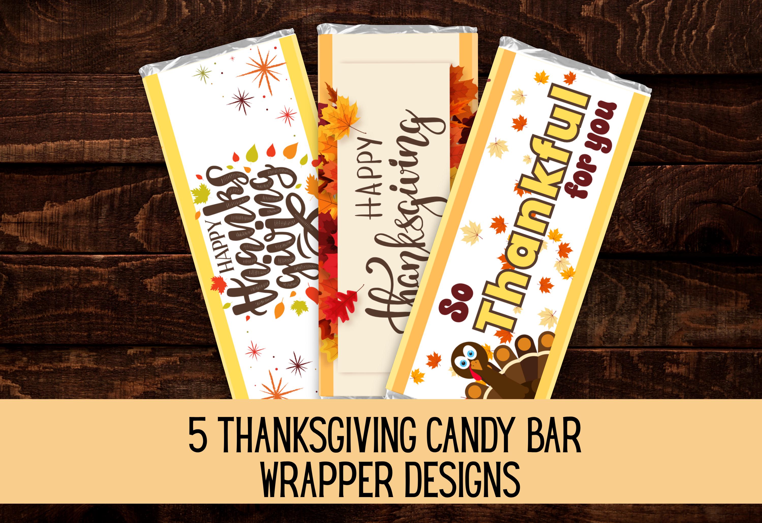 Thanksgiving Candy Bar Wrapper, Instant Download, Kid and Adult Party ...