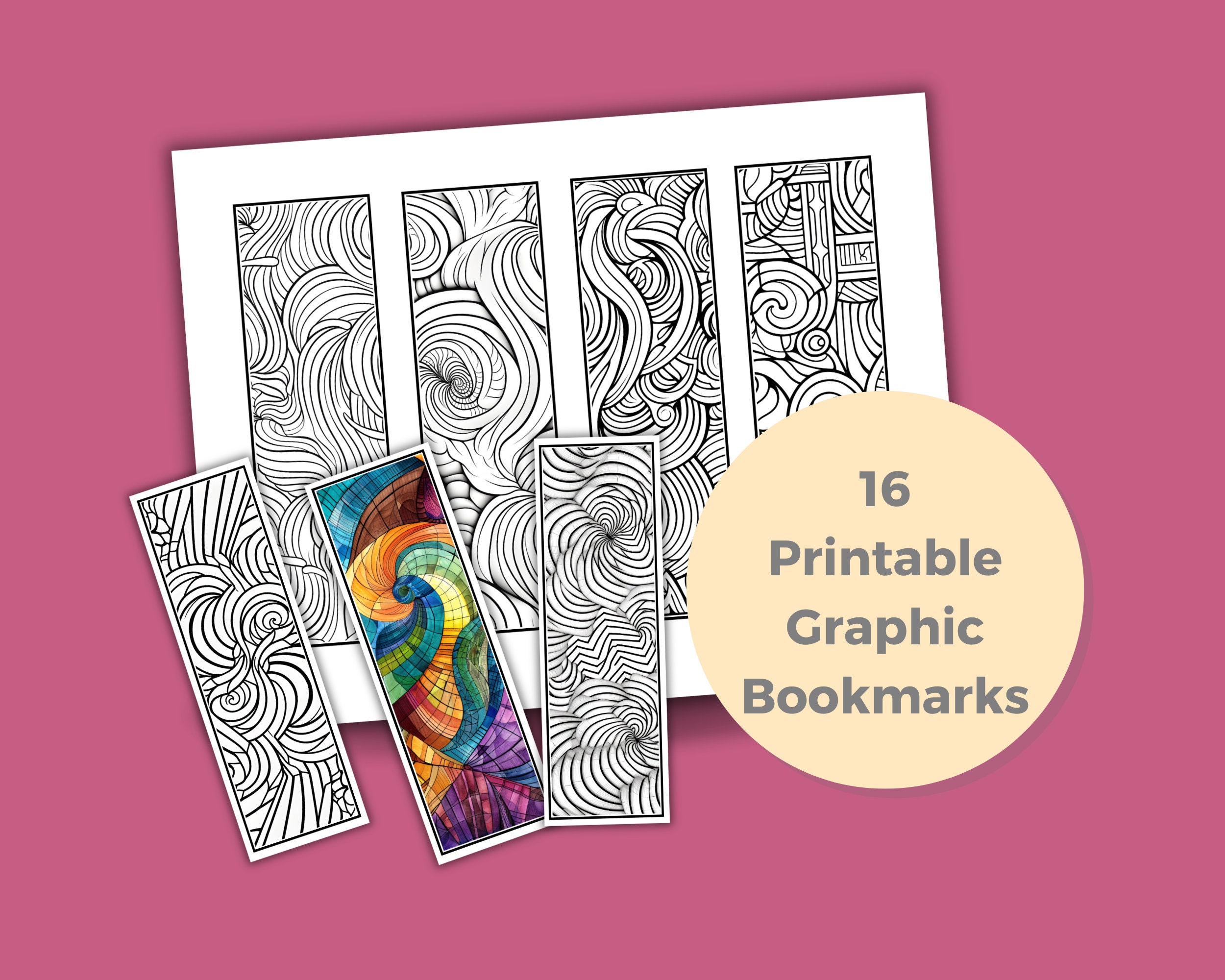 Color Your Own Bookmark Set – 16 Printable Bookmarks for All Ages ...