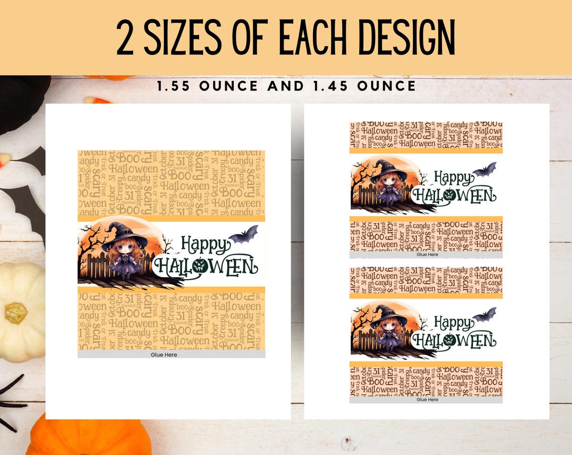 Halloween Candy Bar Wrapper, Instant Download Printable Treats, Fun ...