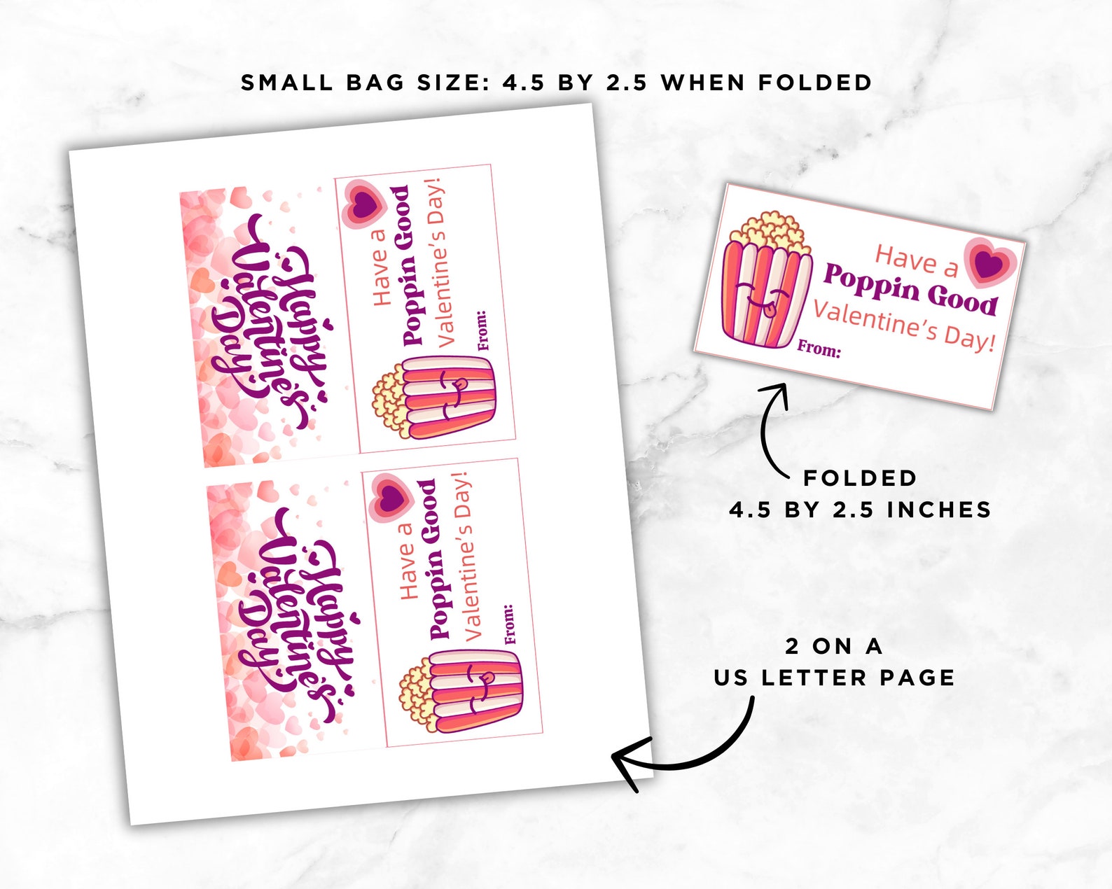 Valentine’s Day Treat Bags Topper, Happy Valentine's Day Treat Bags ...