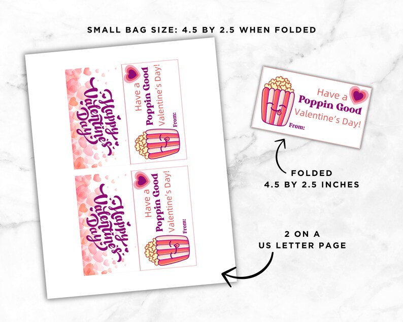 Valentine’s Day Treat Bags Topper, Happy Valentine's Day Treat Bags ...